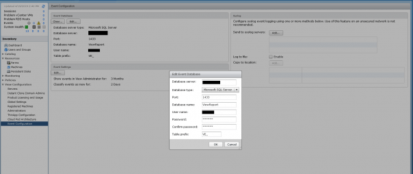 Horizon View 7 – Configure Event Database - Virtualization Blog