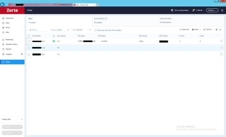 Zerto Virtual Replication – Configuration - Virtualization Blog