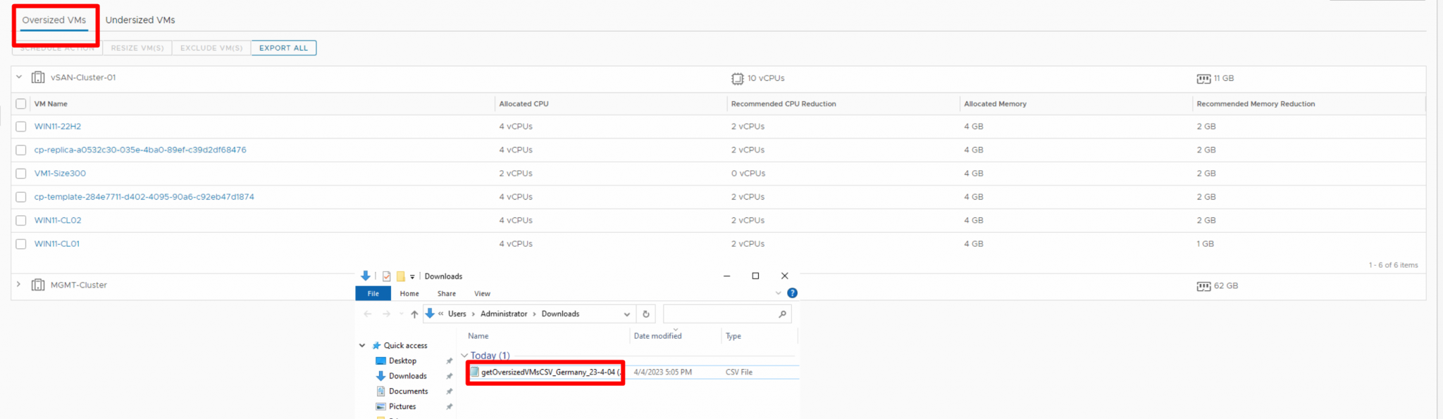 Rightsizing Virtual Machines with vRealize Operations 8.10 ...