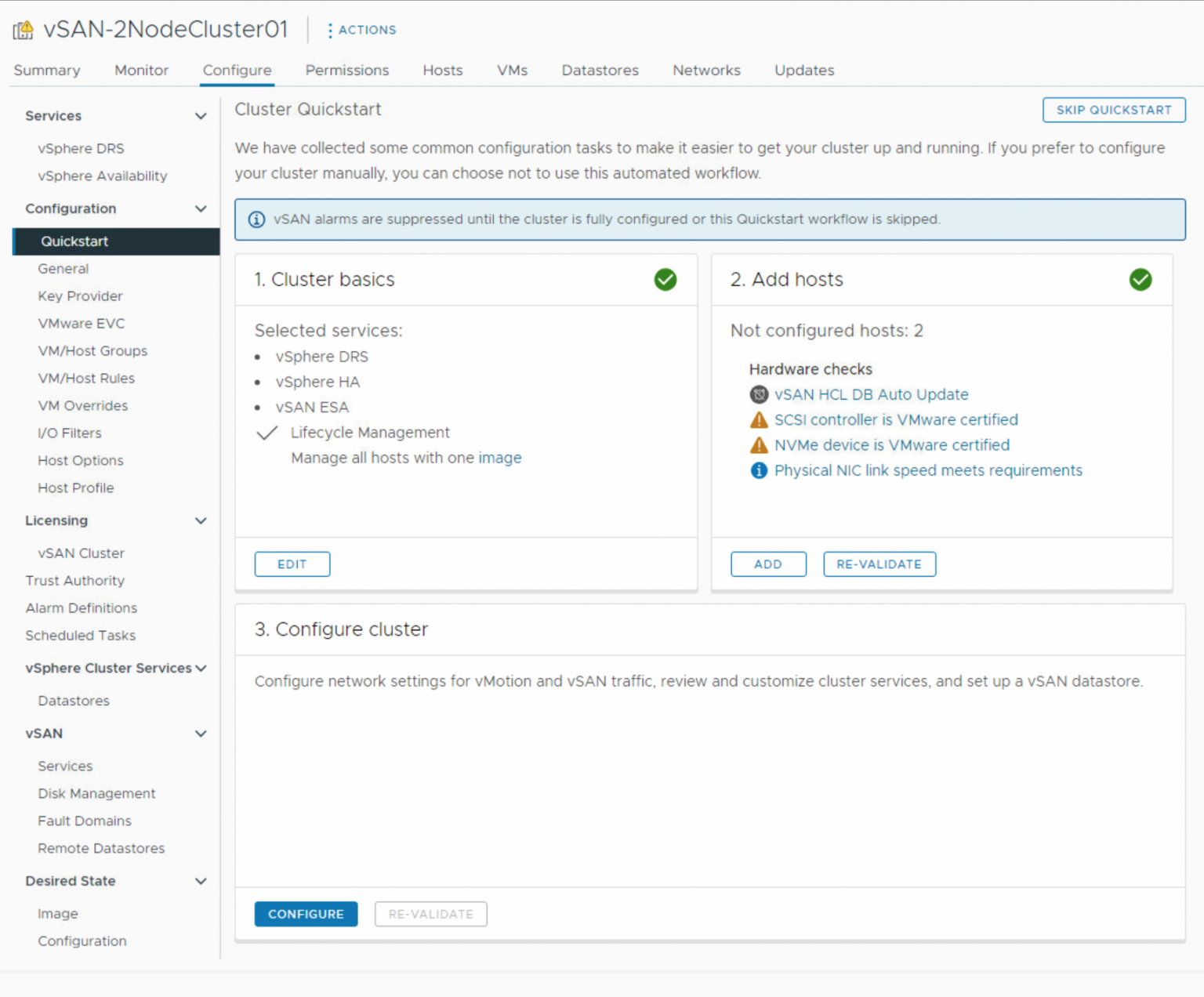 Configure 2-node vSAN Cluster (ESA) - Virtualization Blog