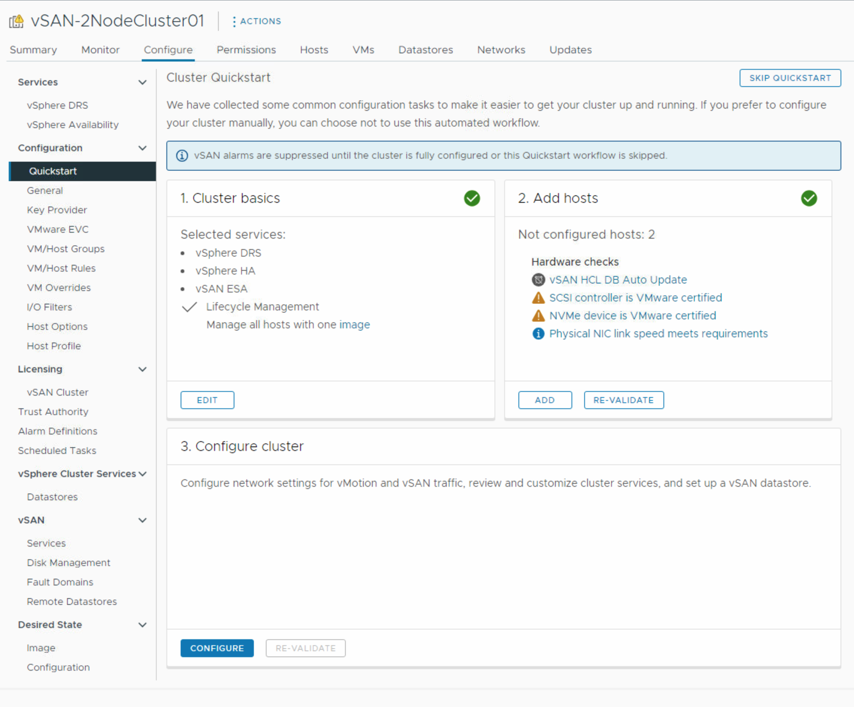 Configure 2-node vSAN Cluster (ESA) - Virtualization Blog