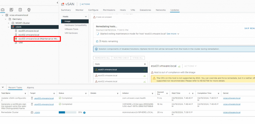 Update vSAN Cluster - Virtualization Blog