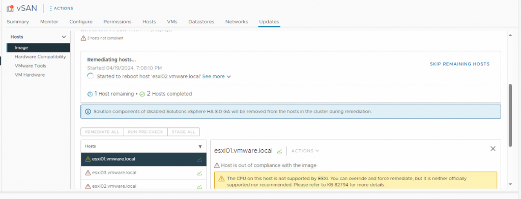 Update vSAN Cluster - Virtualization Blog
